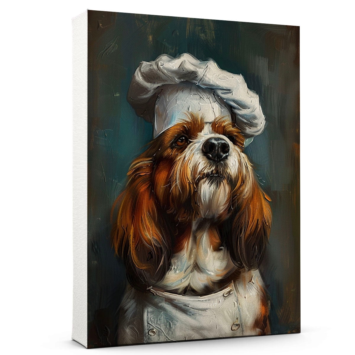 HuDo Dog Canvas Wall Art, Funny Grand Basset Griffon Vendeen Chef ...