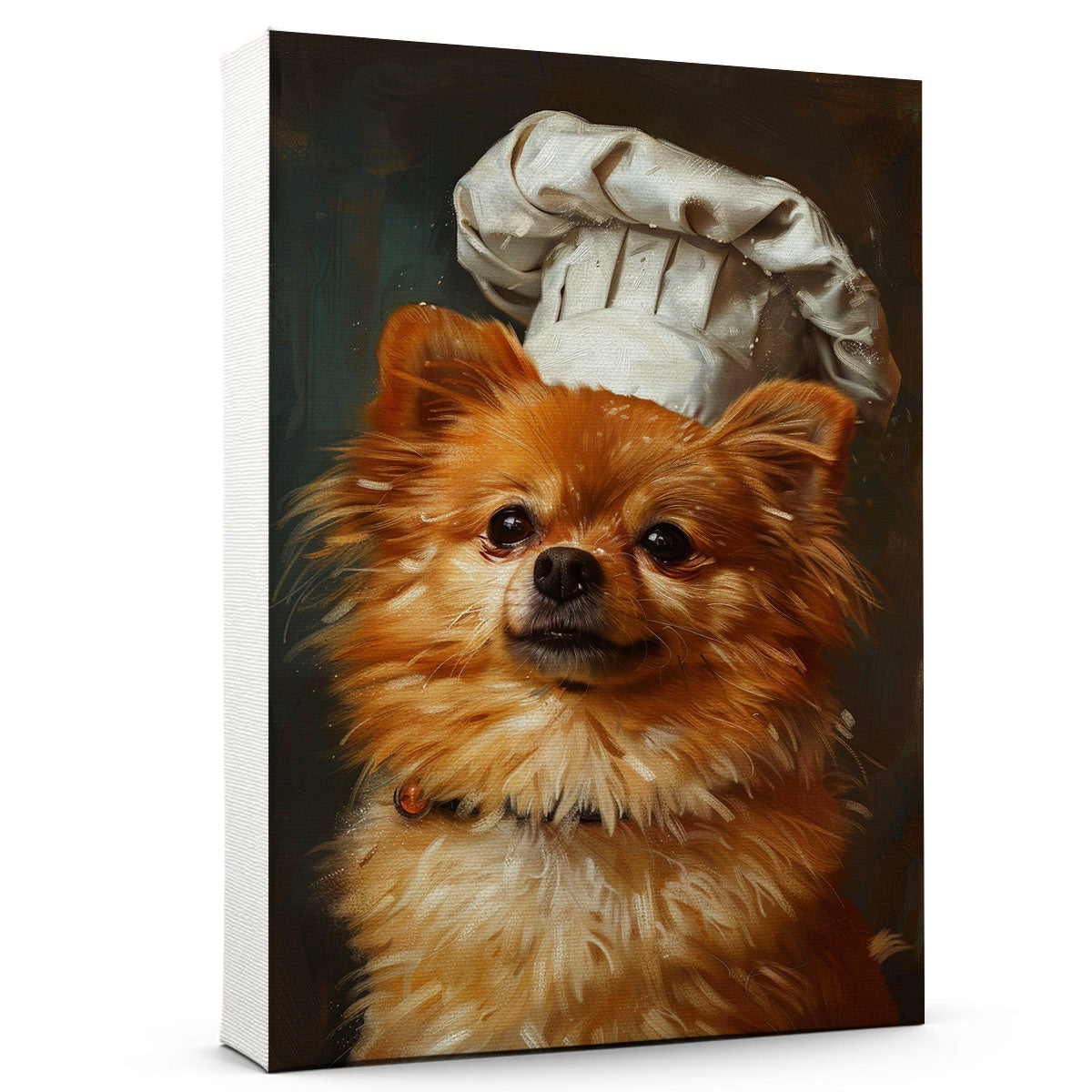 HuDo Dog Canvas Wall Art, Funny Pomeranian Chef Vintage Poster Gallery ...