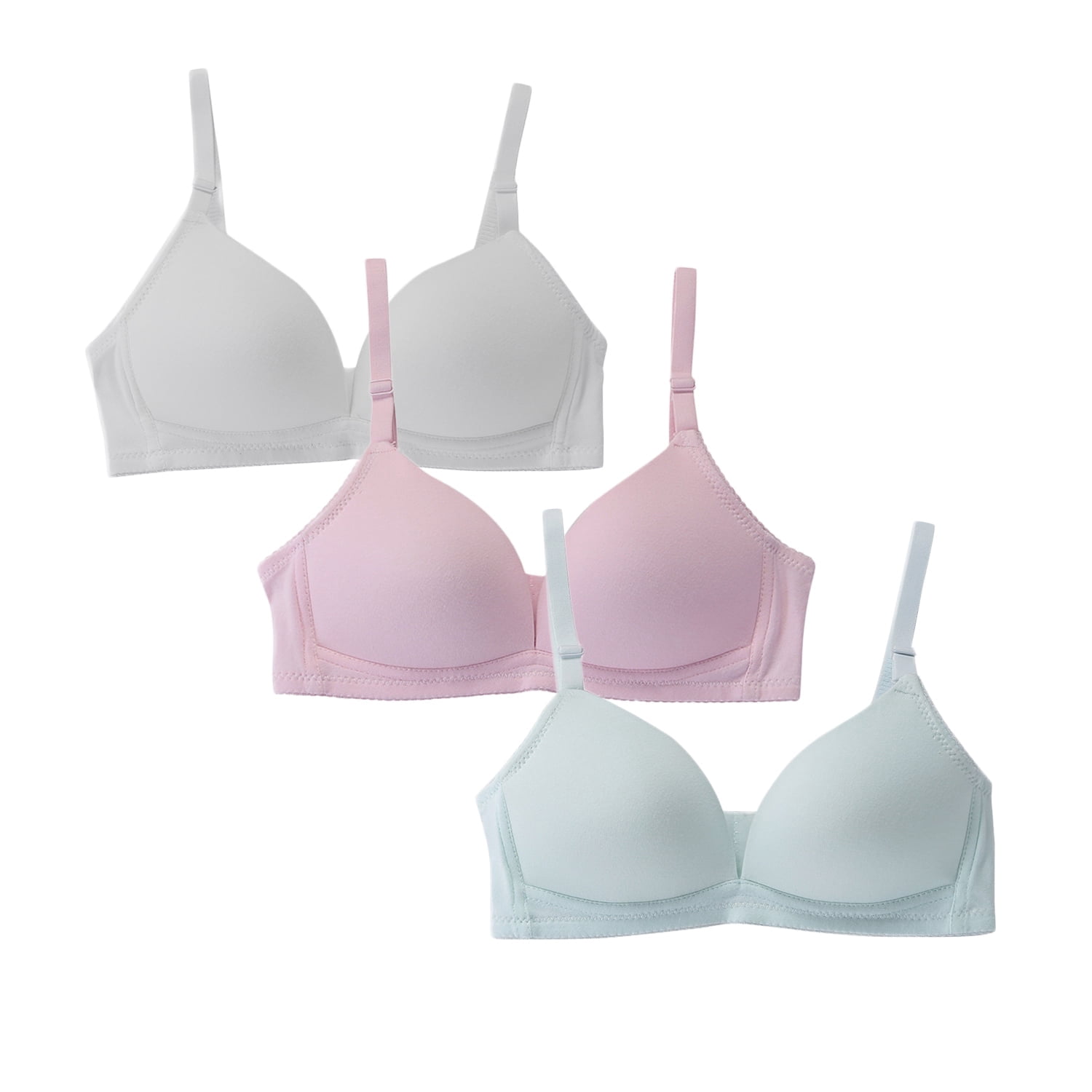 HuaAngel Girls Soft Padded Bra Cotton with Adjustable Straps Training ...