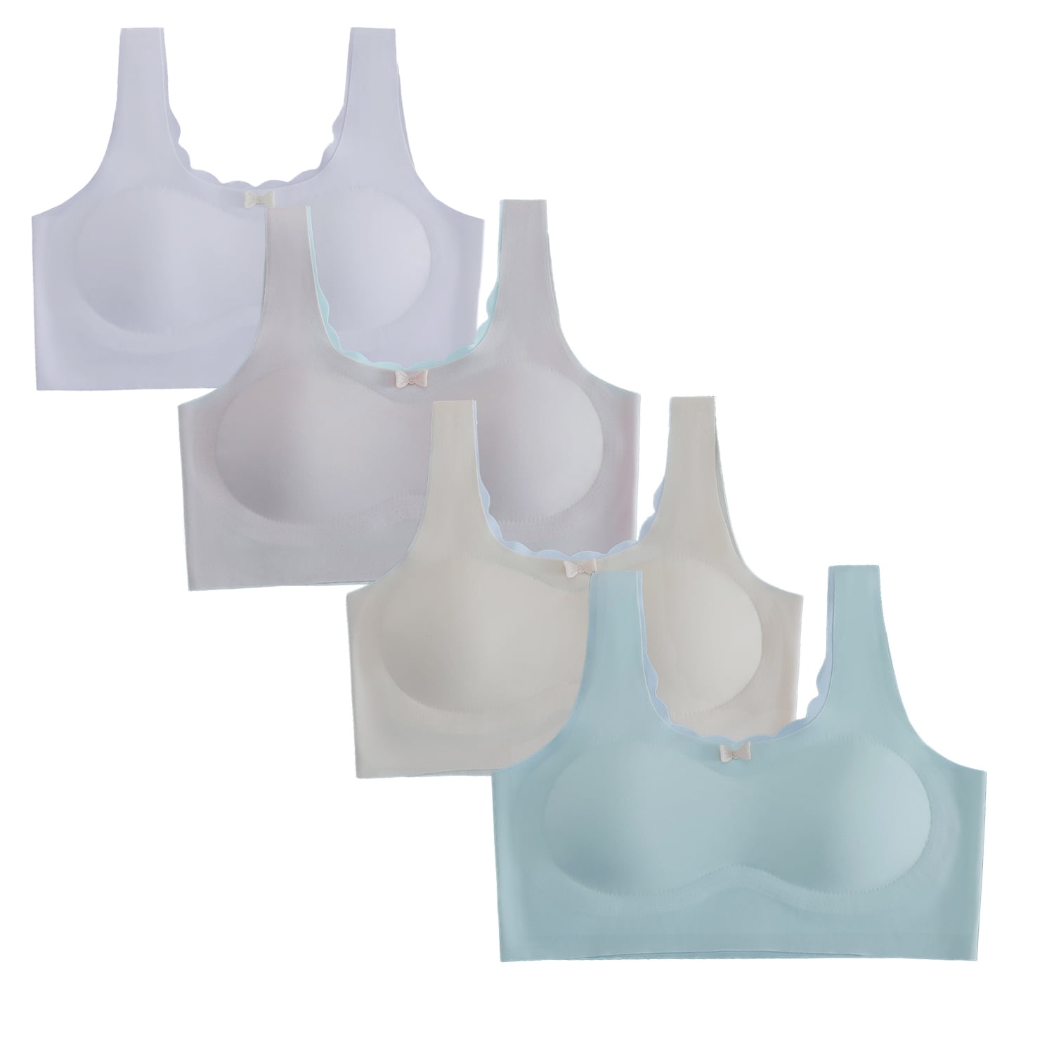 HuaAngel Training Bra for Girls Wide Straps Non-Steel Ring Soft Bras 4 ...