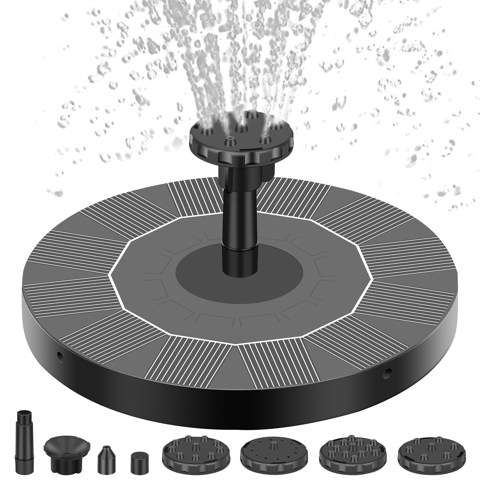 Huajiang Outdoor Solar Fountain Powered Water Pump Bird Bath Pond ...