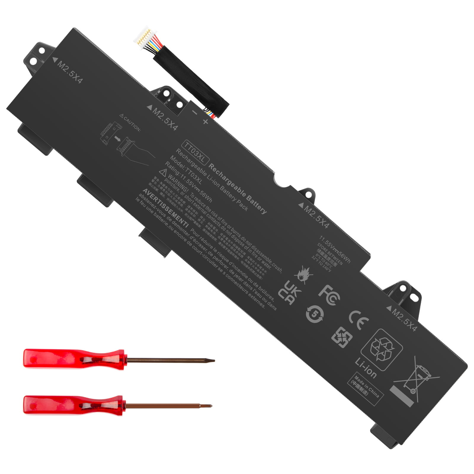 Huajiang Replacement Laptop Battery for Dell WY9DX, Rechargeable 42Wh ...