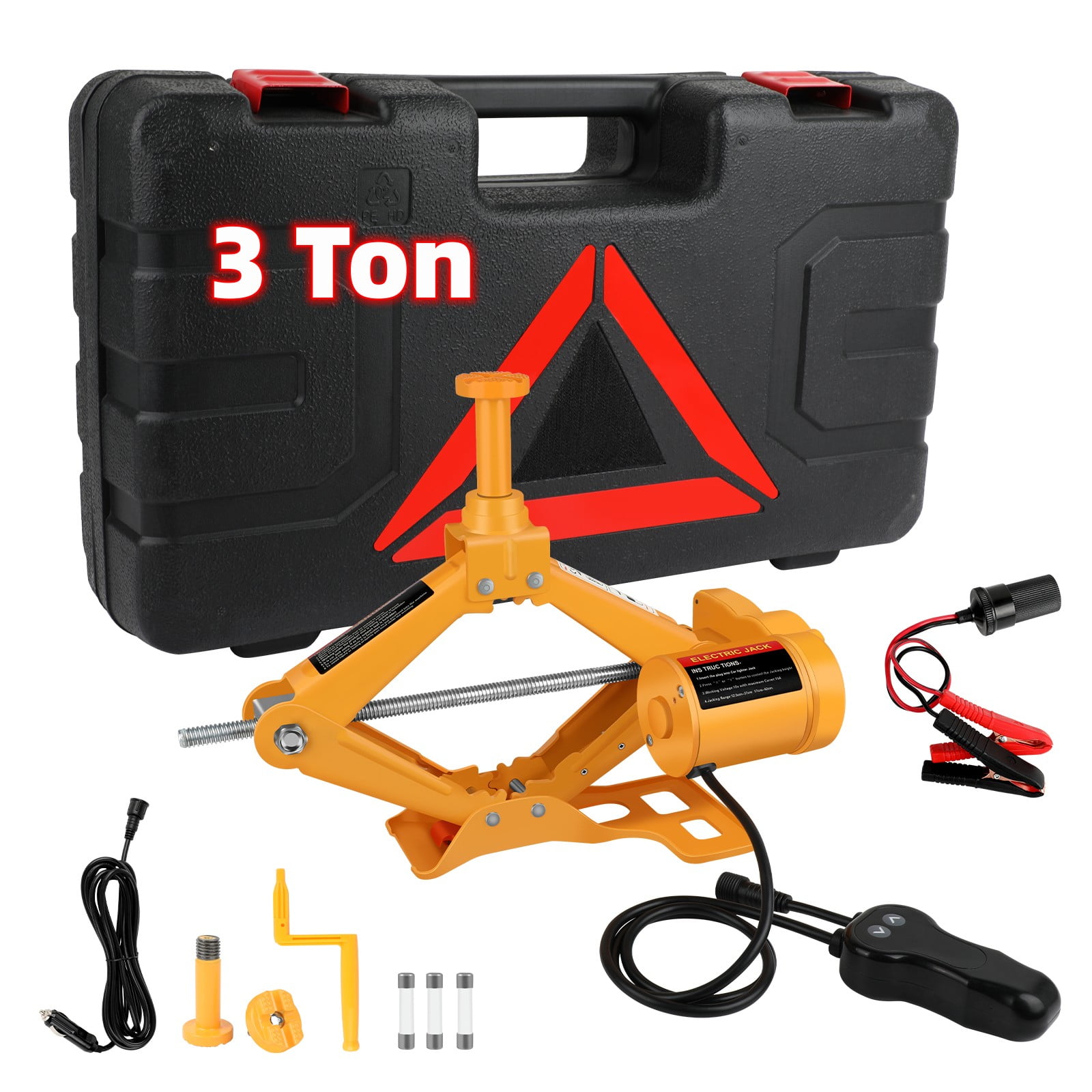 Huajiang Tech Electric Car Floor Jack 3 Ton All-in-one Automatic 12V ...