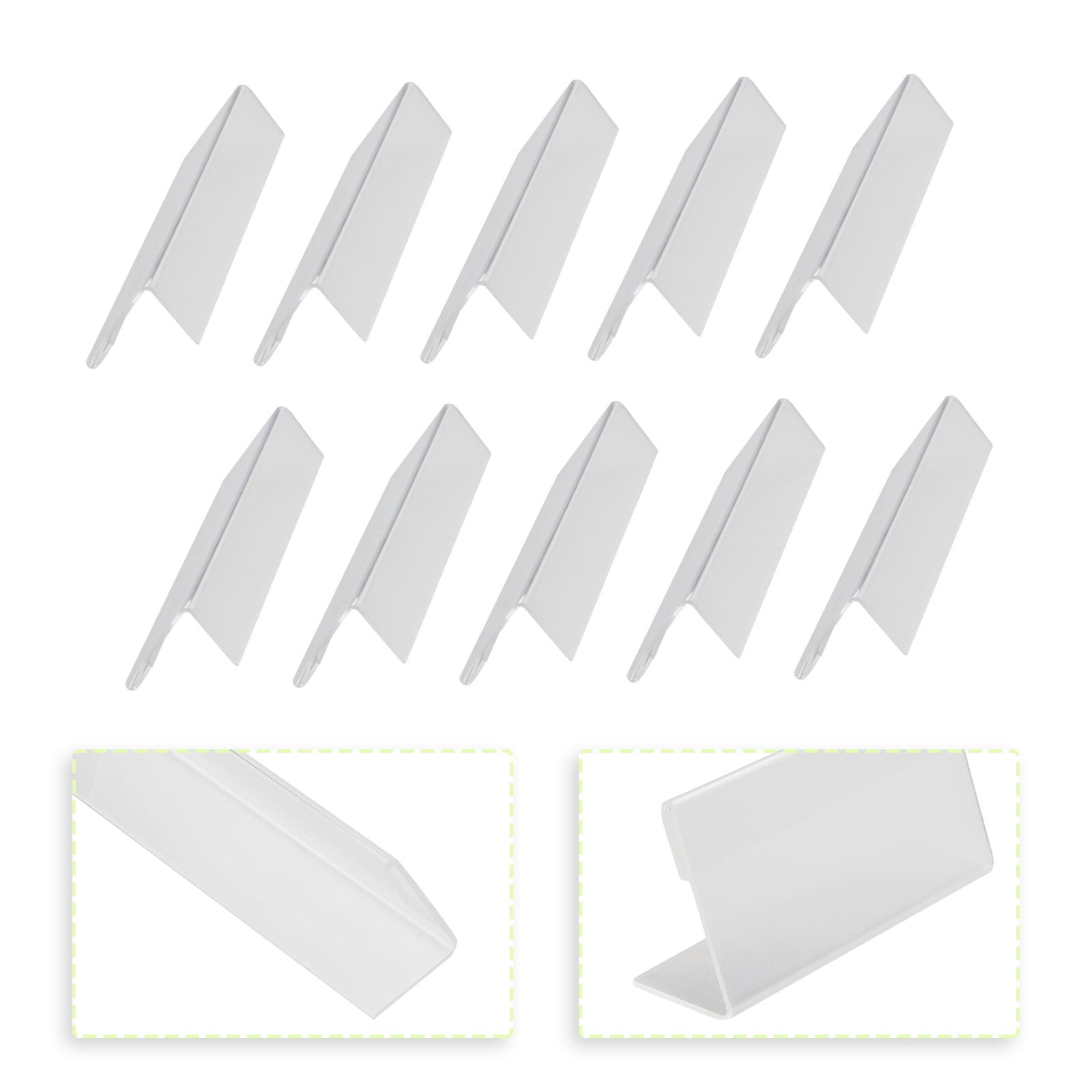 Huajuming 10/15Pcs 4*10Cm Acrylic Sign Display Stand Business Card ...