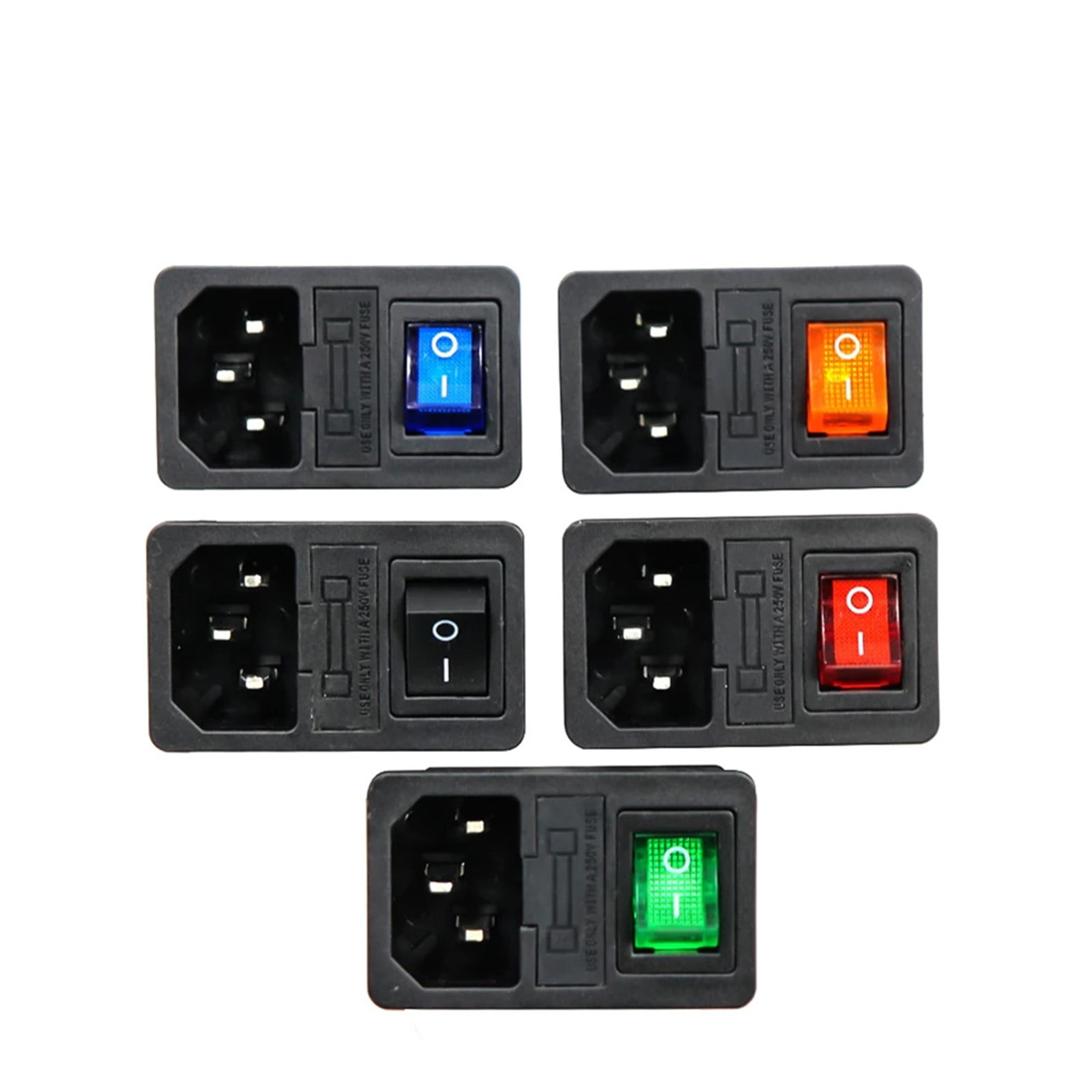 Huajuming 10A 125V Power Outlet Inlet Modular With 5 X 16Awg Wiring 3 ...