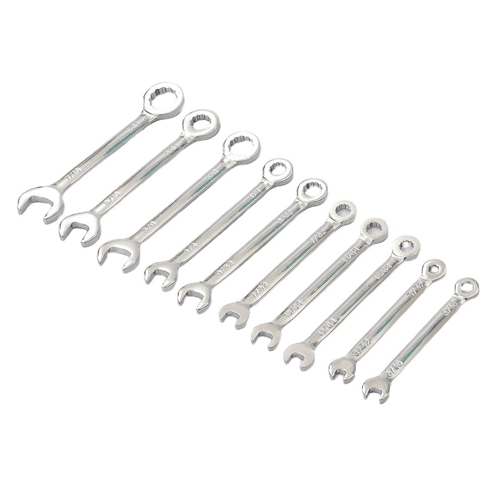 Huajuming 10Pcs Combination Spanner Set Small Wrench Metric / Sae ...