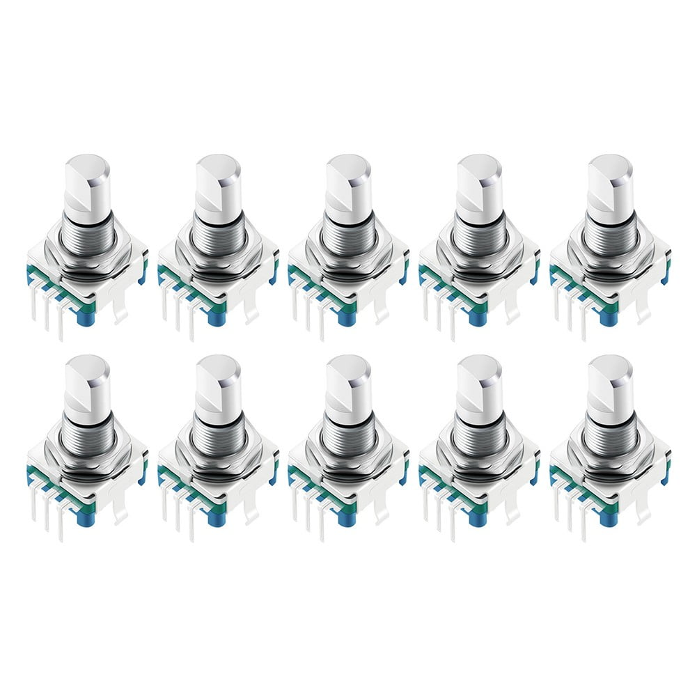 Huajuming 10Pcs Ec11 Rotary Encoder Switch,360-Degree Full Axis Half ...