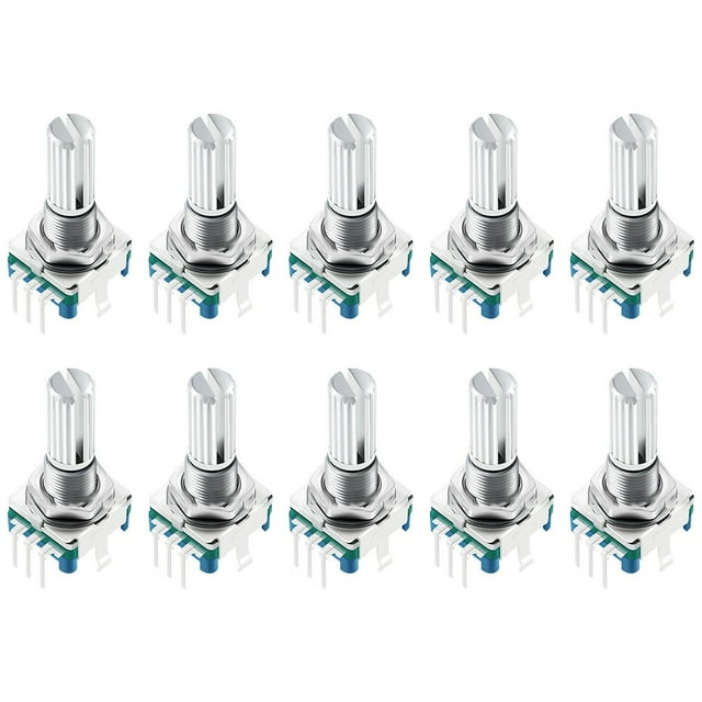 Huajuming 10Pcs Ec11 Rotary Encoder Switch,360-Degree Full Axis Half ...