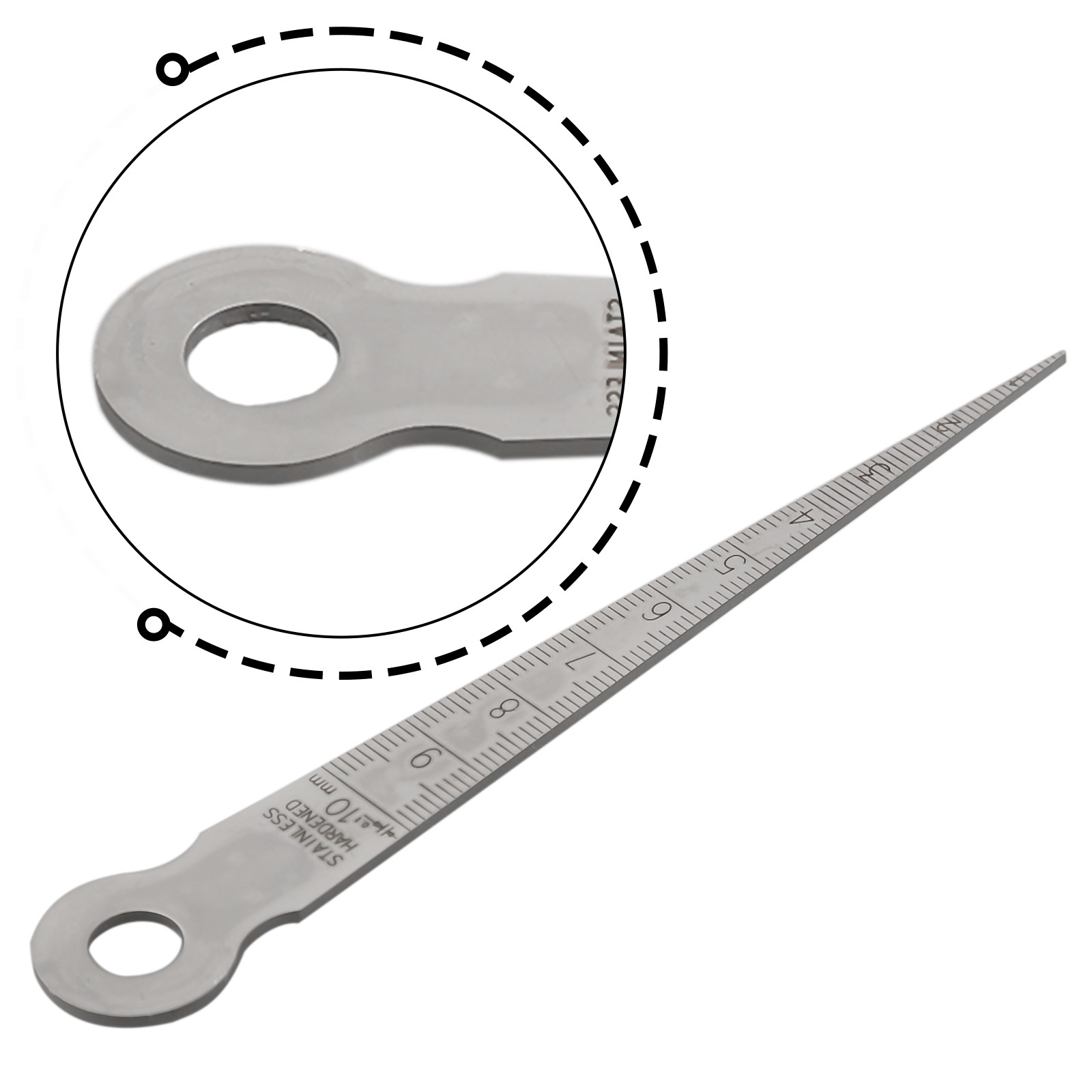 Huajuming 1Pc Taper Gauge Feeler Stainless Steel Gap Hole Measuring ...