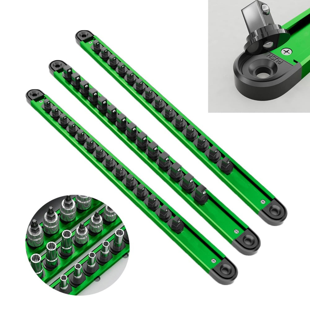 Huajuming 360° Swivel Magnetic Socket Organizer 1/4 3/8 1/2Inch Socket ...