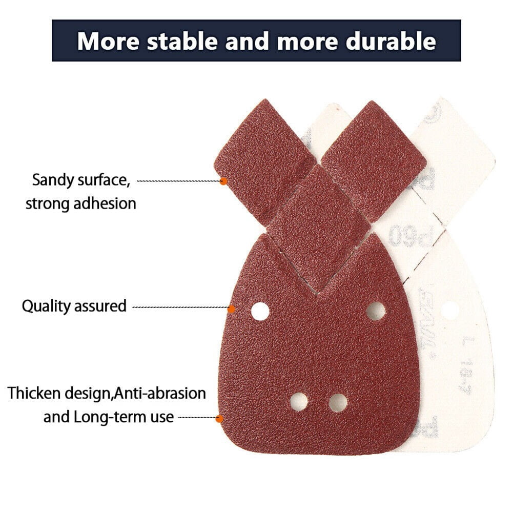 Huajuming 50Pcs Sanding Sheets Orbital Sandpaper For Palm 40-240 Grit ...