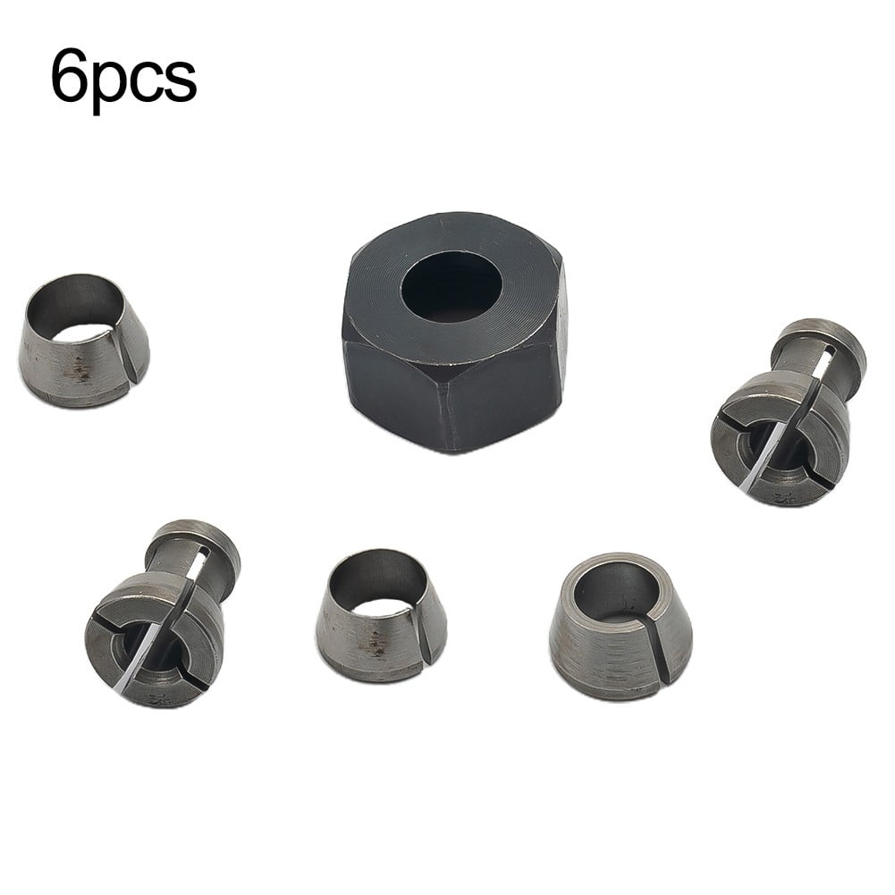 Huajuming 6Pc M17 Collet Chuck Adapter With Nut Engraving Trimming ...