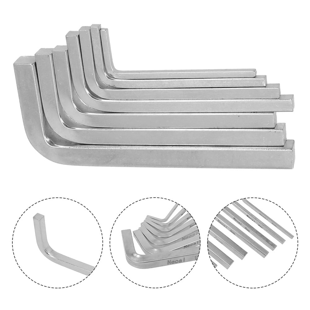 Huajuming 7Pcs L Shape Square Head Wrench Square Key 4 Point Wrench ...