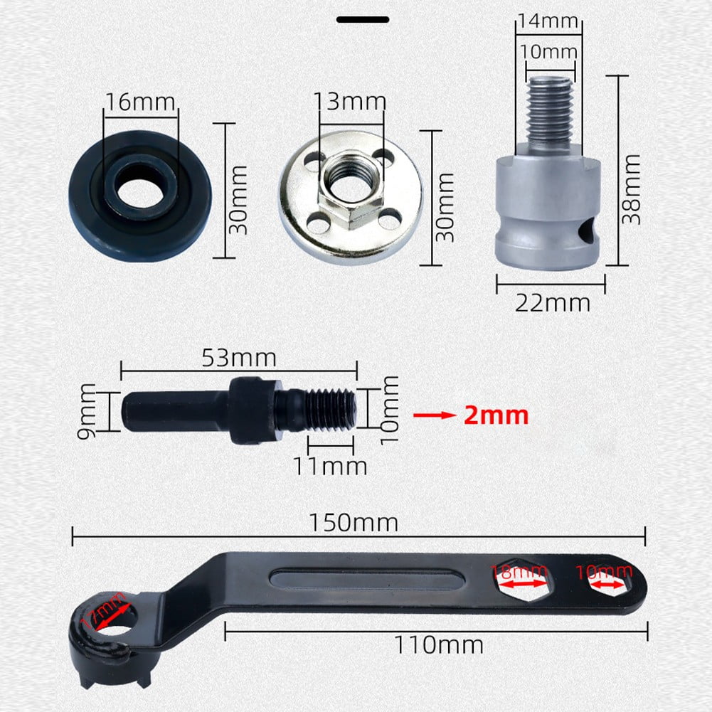 Huajuming Angle Grinder Four-Claw Dual-Purpose Wrench Set Key Four-Claw ...