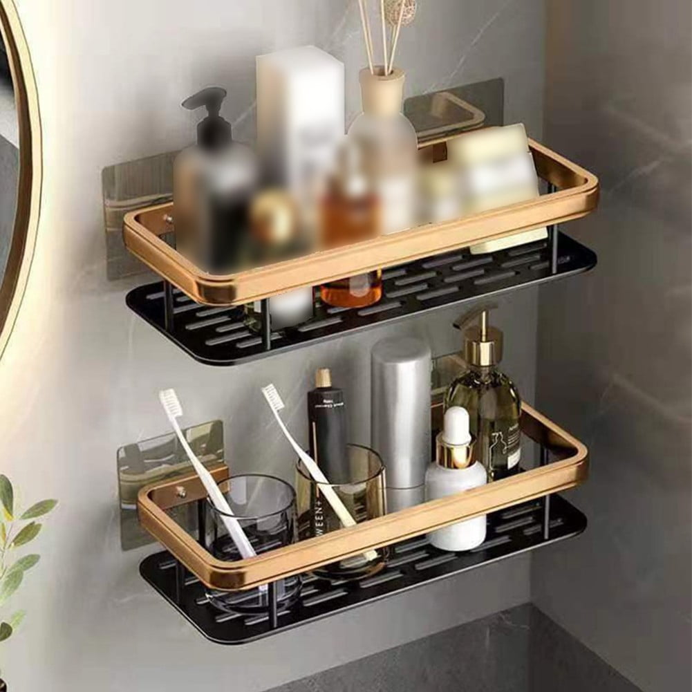 Huajuming Bathroom Storage Wall Mount Shampoo Makeup Storage Holder ...