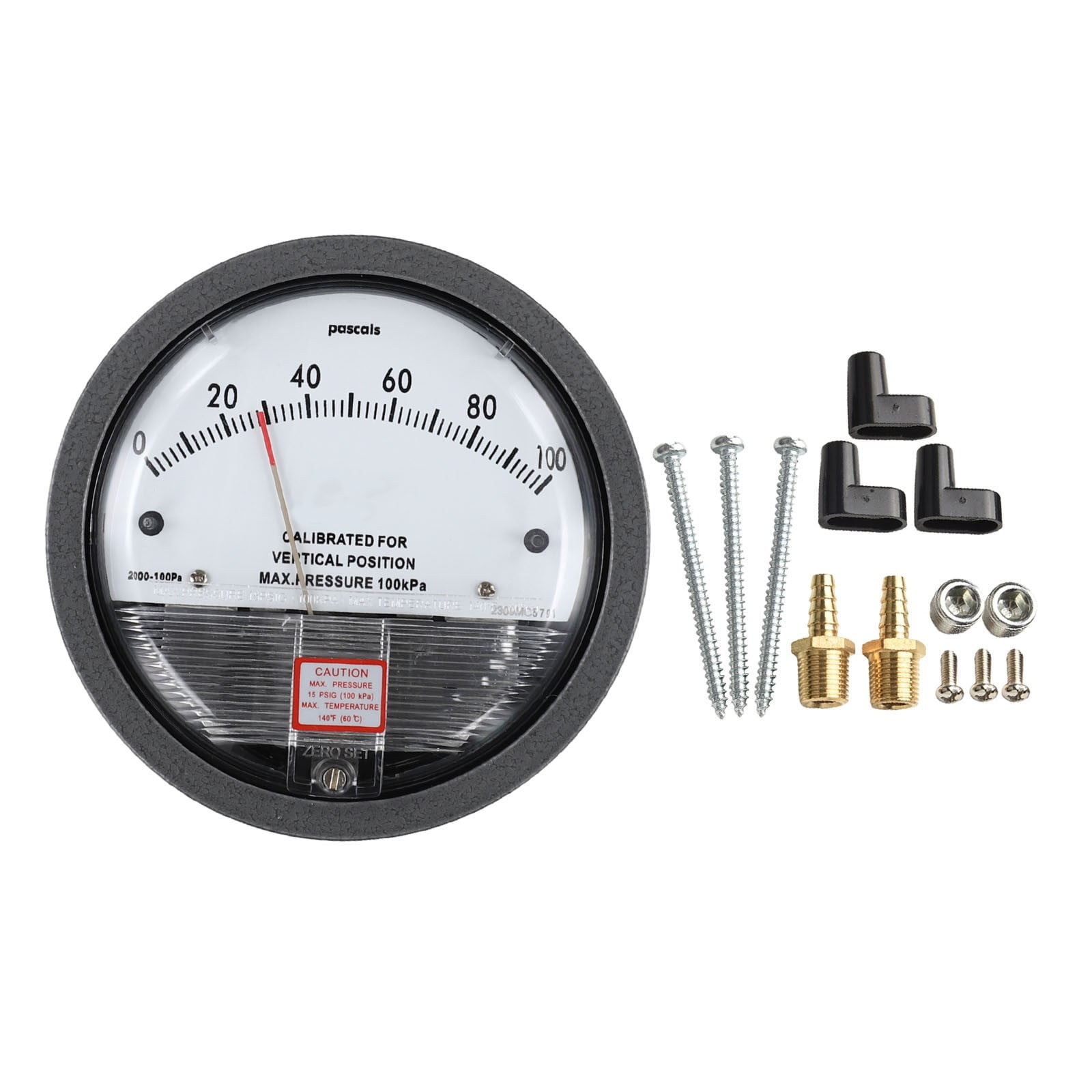 Huajuming Differential Pressure Gauge Barometer Analog Manometer ...