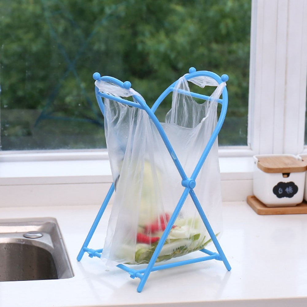 Huajuming Foldable Trash Bag Holder Portable Garbage Bag Rack Waste ...