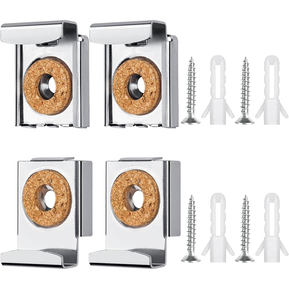 Huajuming Heavy-Duty Mirror Brackets: Pack Of 8 Spring-Loaded Wall ...