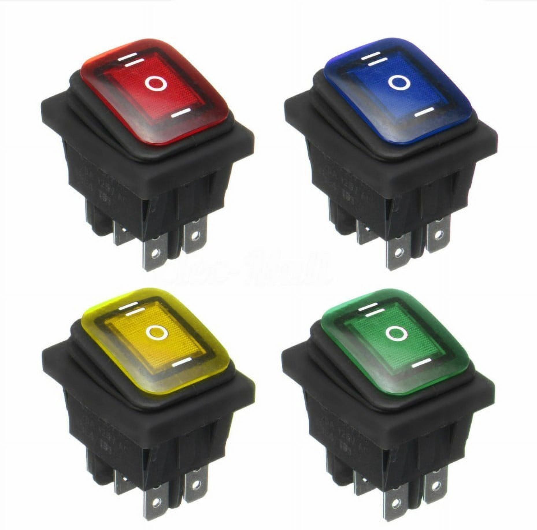 Huajuming On-Off-On 6-Pin 12V Car/Boat Led Light Rocker Toggle Switch ...