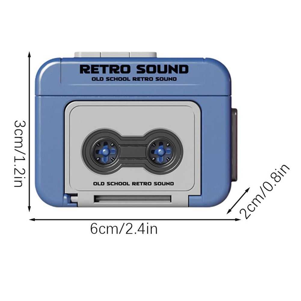 Huajuming Retro Mini Tape Recorder Keychain: Record 15S & Enjoy 3 Songs ...