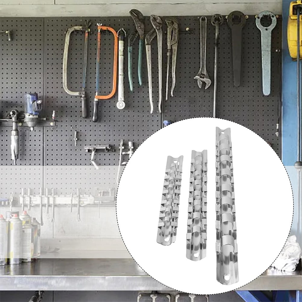 Huajuming Socket Rack Holder 1/4 3/8 1/2 Inch With 8 Clips On Rail Tool ...