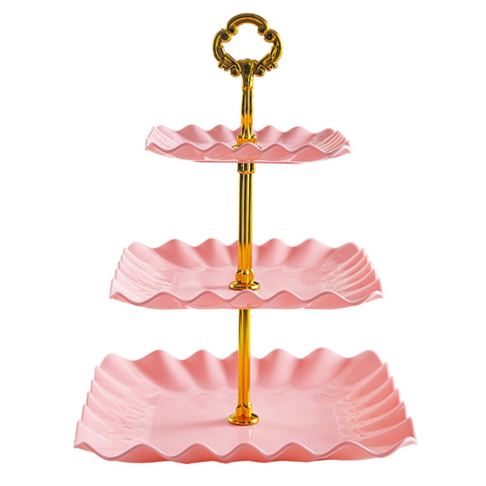 Huajuming Three-Layer Fruit Plate Plastic Snack Stand Cake Stand ...