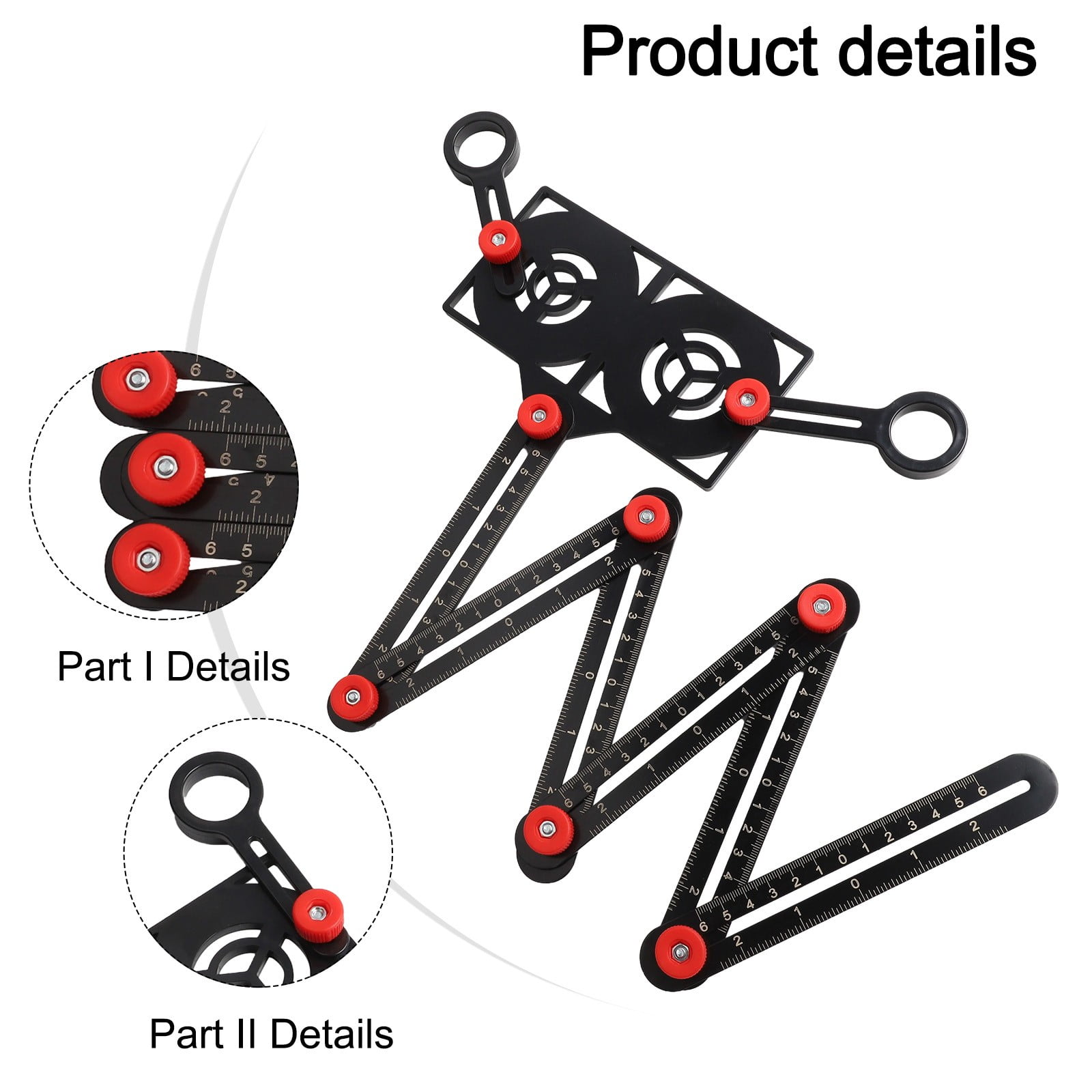 Huajuming Versatile Folding Measuring Tool Tile Positioning Multi-Angle ...
