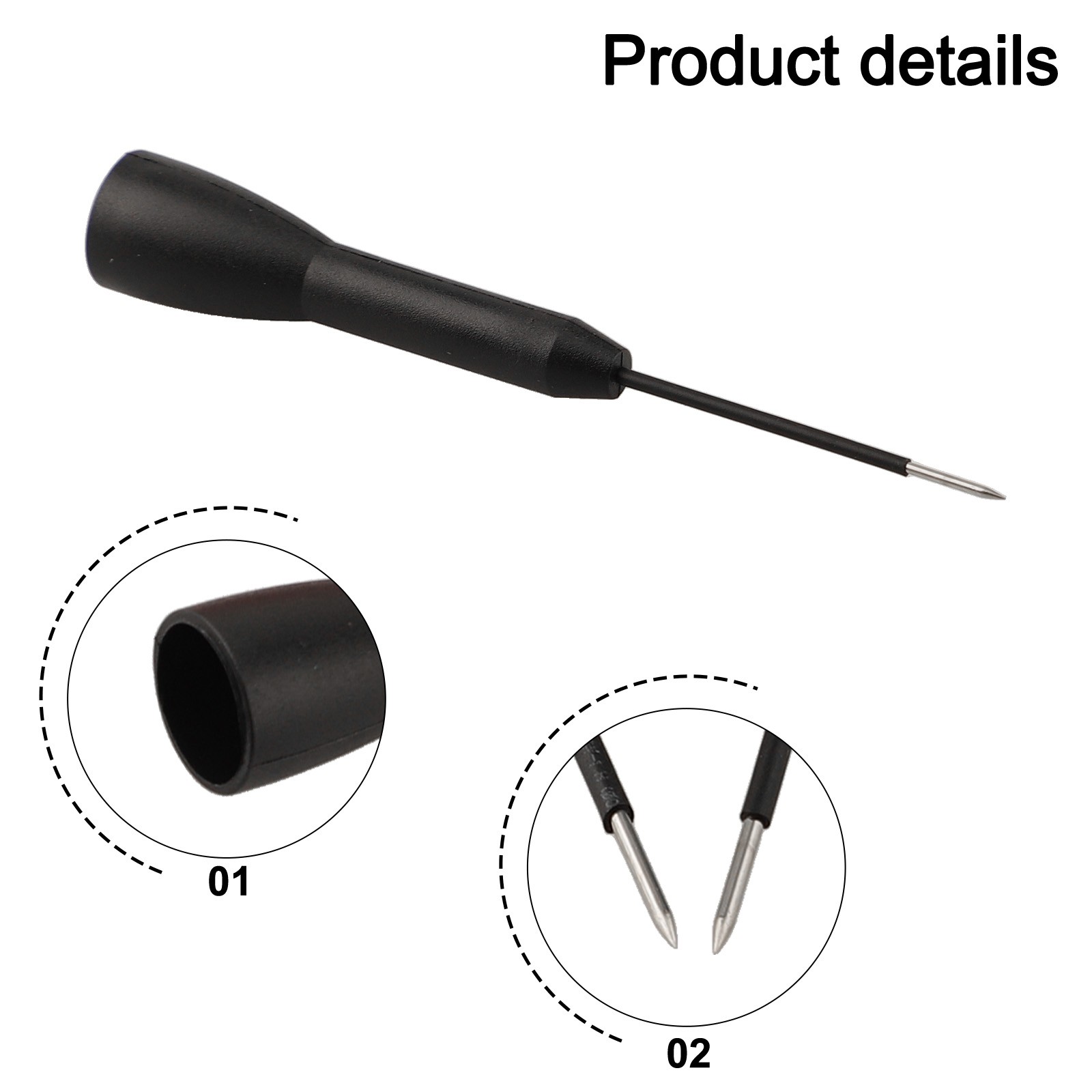 Huajunming 10Pcs Multimeter Test Probe Back Probes 1Mm Test Pin With ...