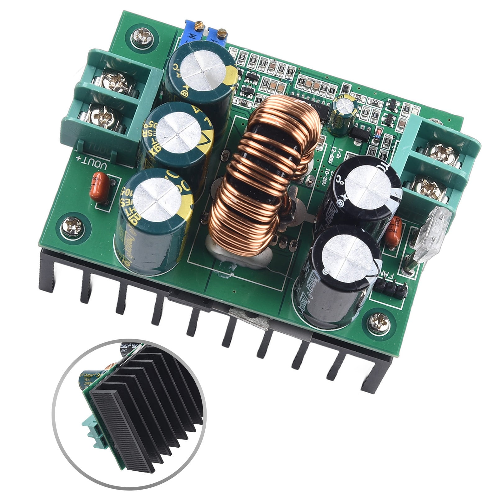 Huajunming 1200W Dc-Dc Converter 12V-60V 12V 36V To 12V-80V 20A 24V 48V ...