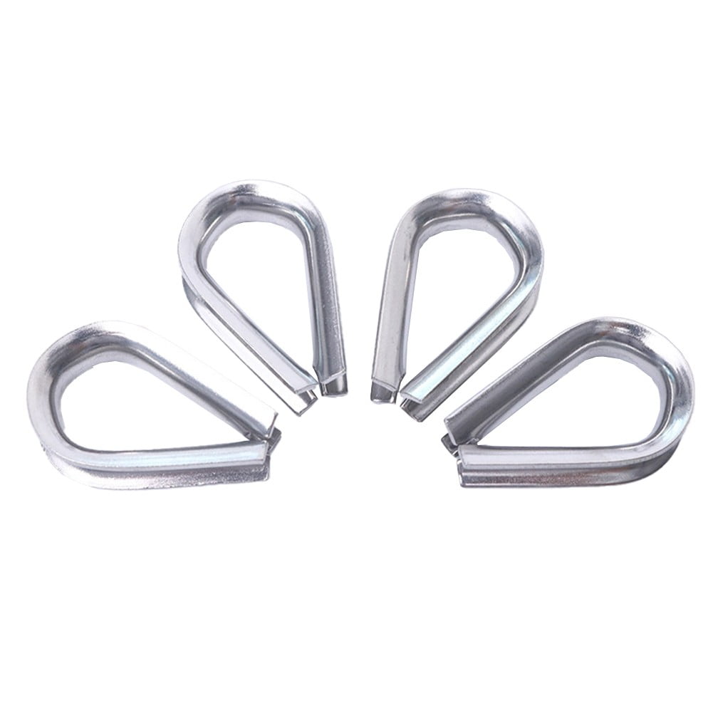 Huajunming 12Pcs Duplex Clamp And Wire Rope Thimble Kit 304 Stainless ...