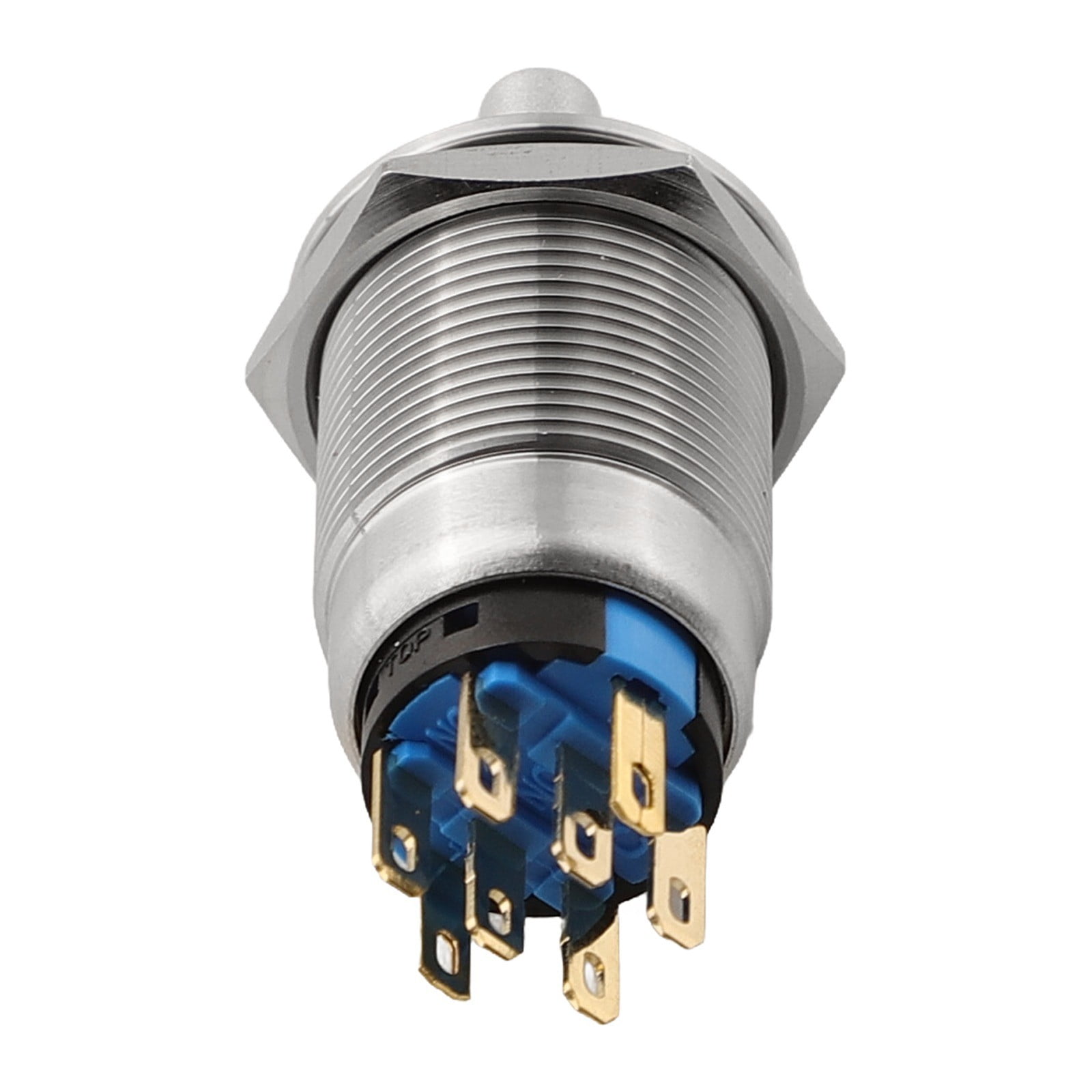 Huajunming 19Mm Rotary Switch Latching 3Positions 2No2Nc 12-24V Push Button Switch-Red - Walmart.com