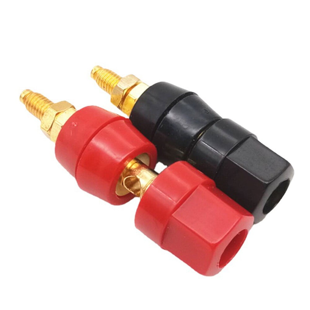Huajunming 1Pair 4Mm Audio Speaker Binding Postterminal Black Red For ...