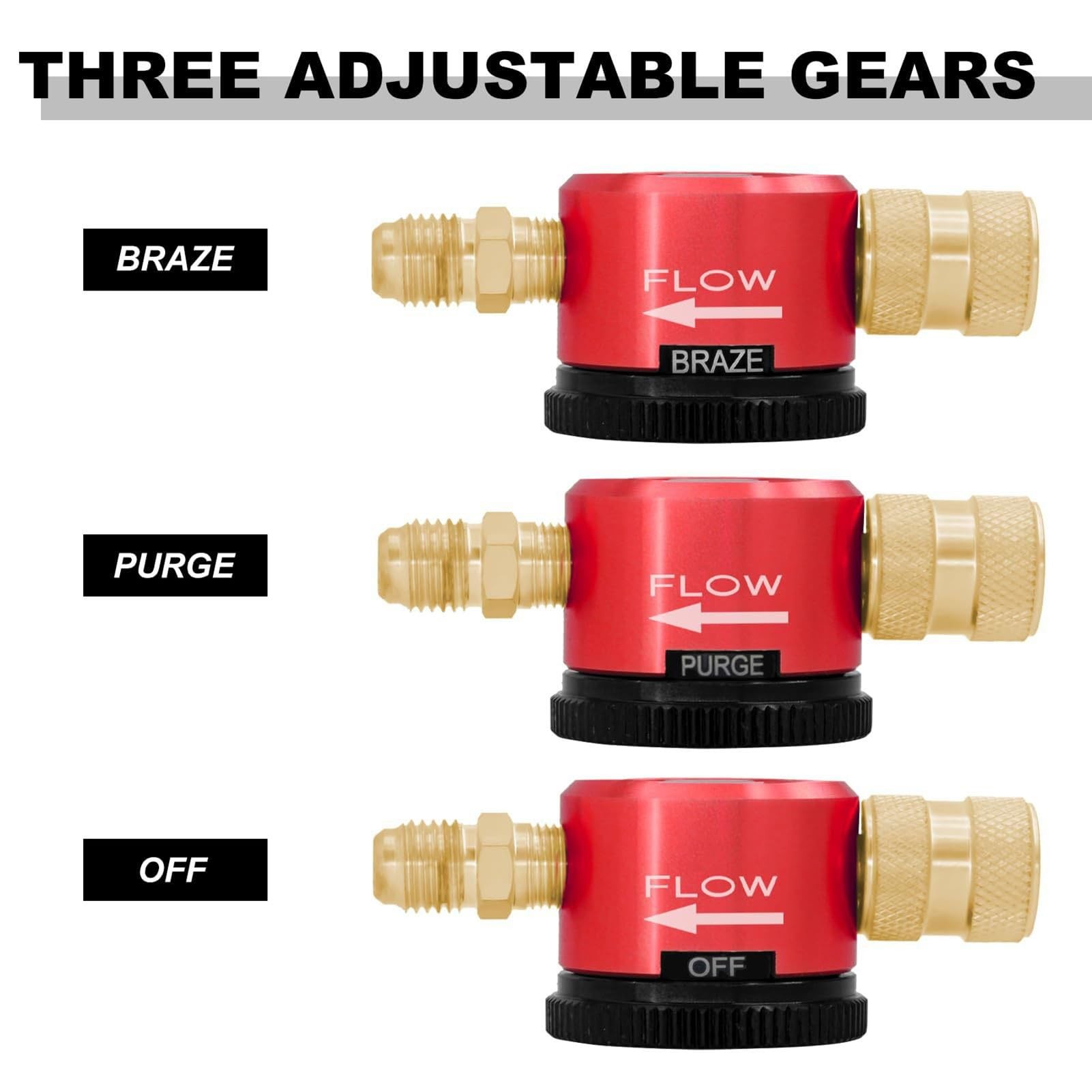 Huajunming 1Pcs 1/4 Inch Nitrogen Purge Tool Connector Regulator For ...