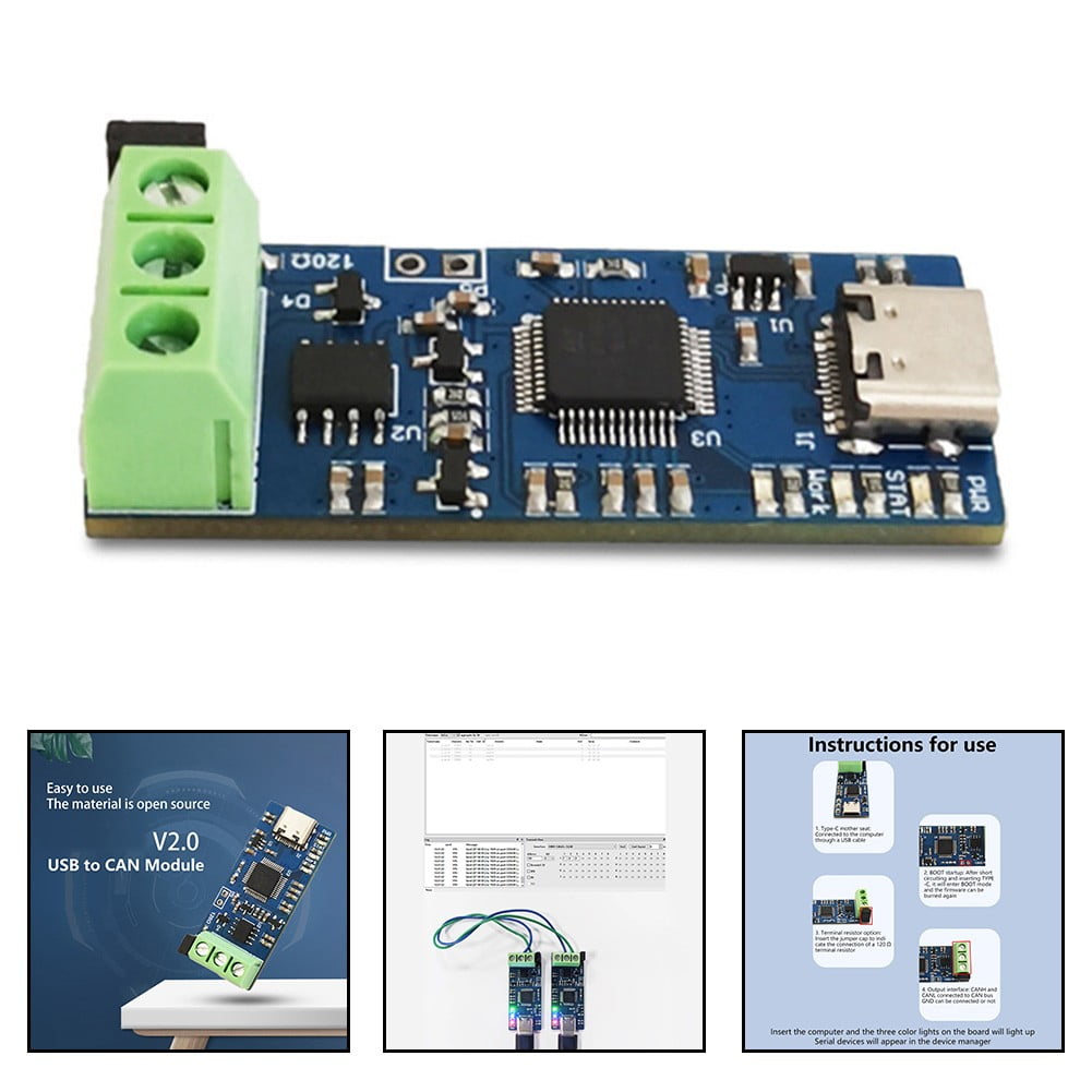 Huajunming 1Pcs Usb To Can Module Converter Adapter For Bus Analyzer V2 ...