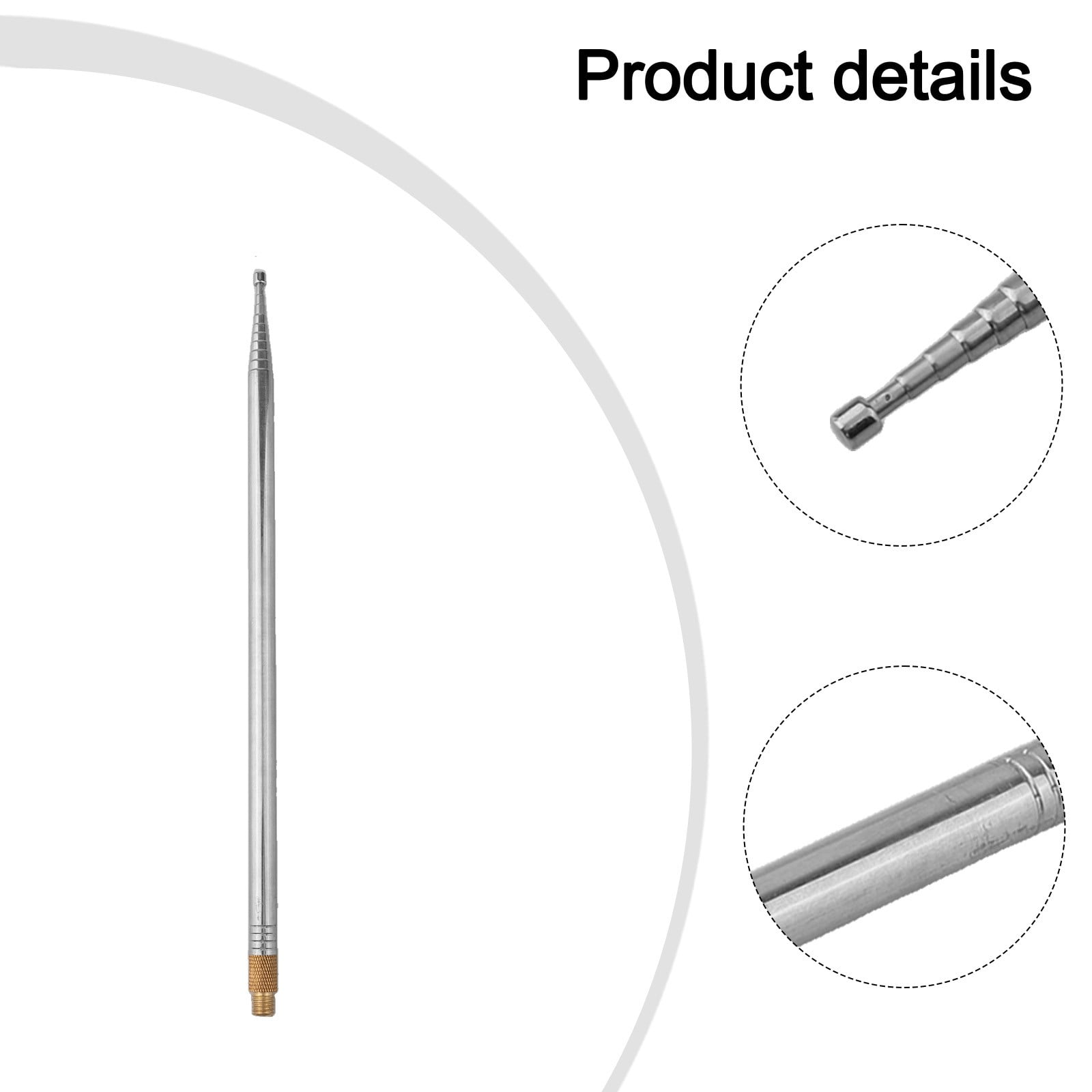 Huajunming 304Stainless Steel 2.5M Whip Antenna For Pac12 Jpc-7 Diy ...