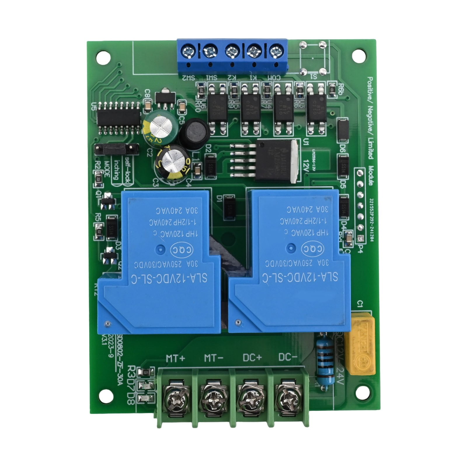 Huajunming 30A12-24Vdc Motor Forward/Reverse Control Board High Current Limit Switch Driver ...