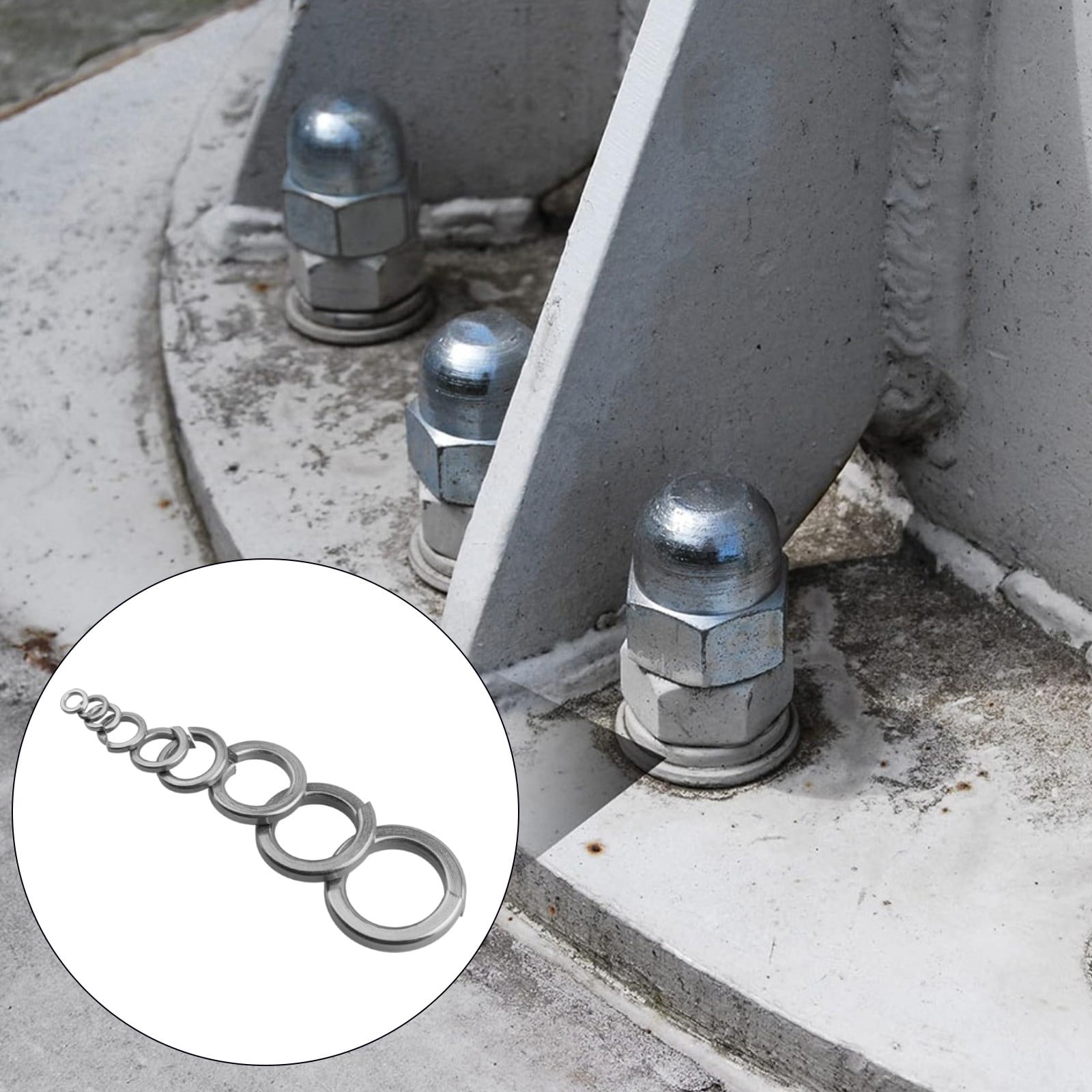 Huajunming 480Pcs Spring Washers Stainless Steel Spring Lock Washers ...