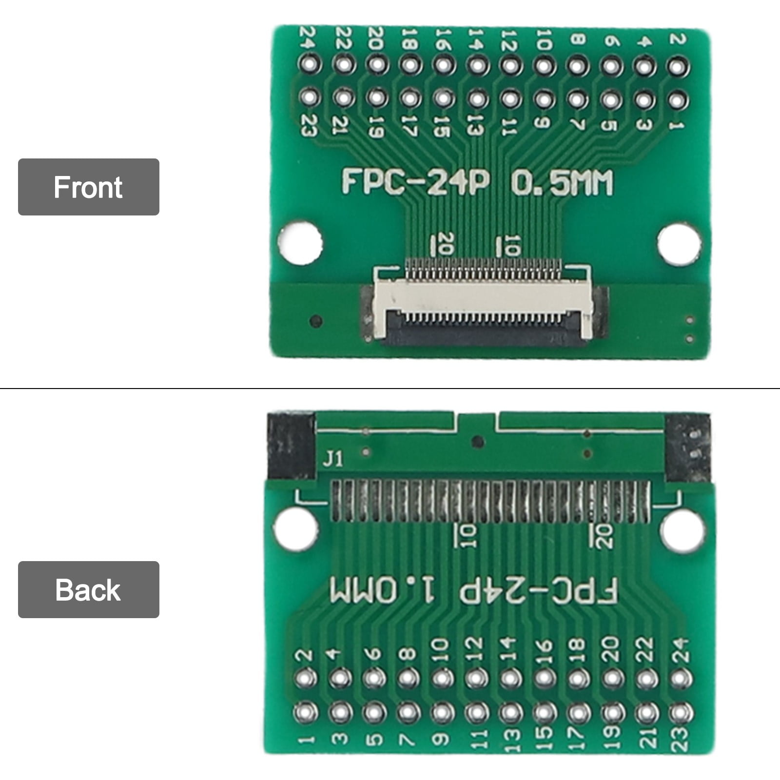 Huajunming 5Pcs For Ffc For Fpc Connector Board 24 Pins Flat Flexible ...