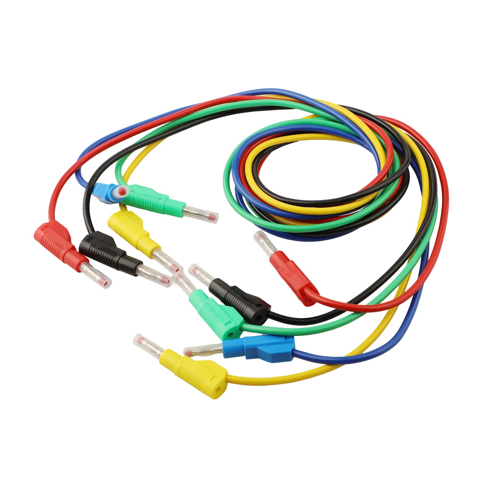 Huajunming 5Pcs Multi-Meter Test Leads 1M Cable Wire Line 4Mm Security ...