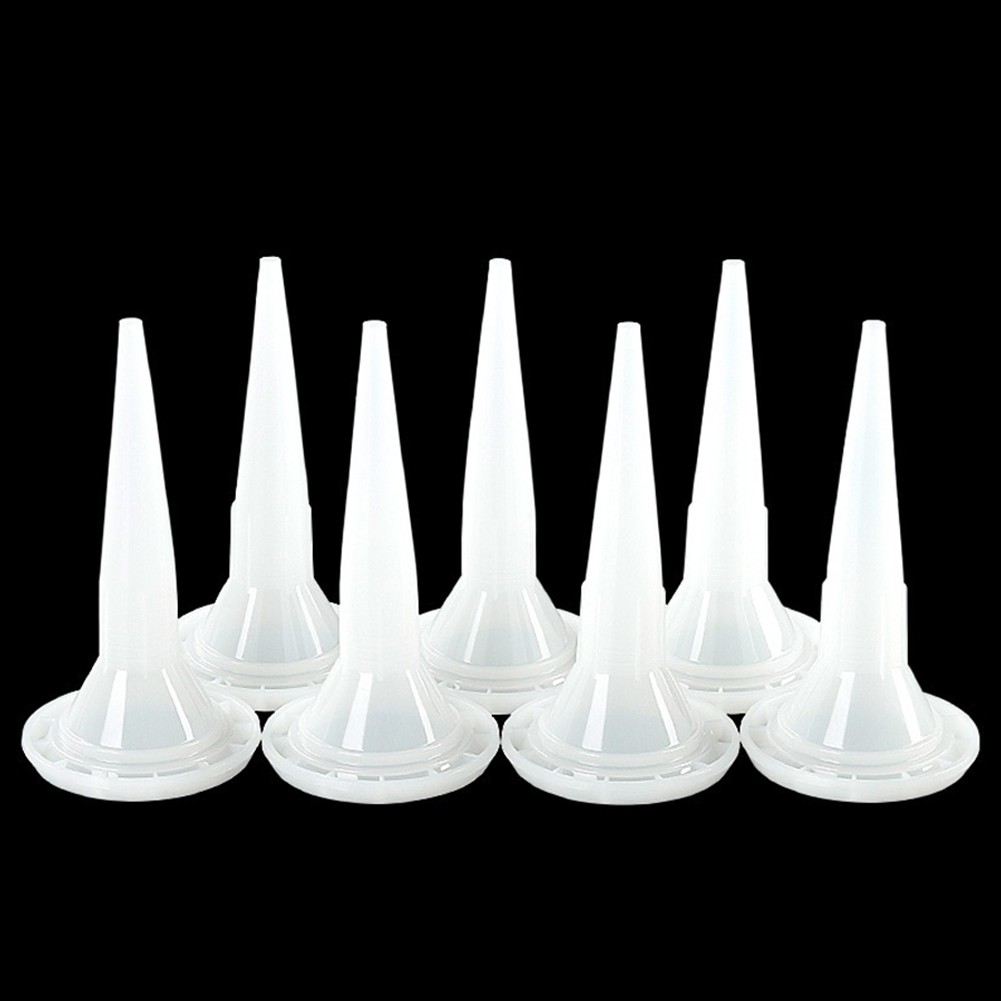 Huajuming 5Pcs Structural Glue Nozzle Plastic Caulk Nozzle Glass Glue ...
