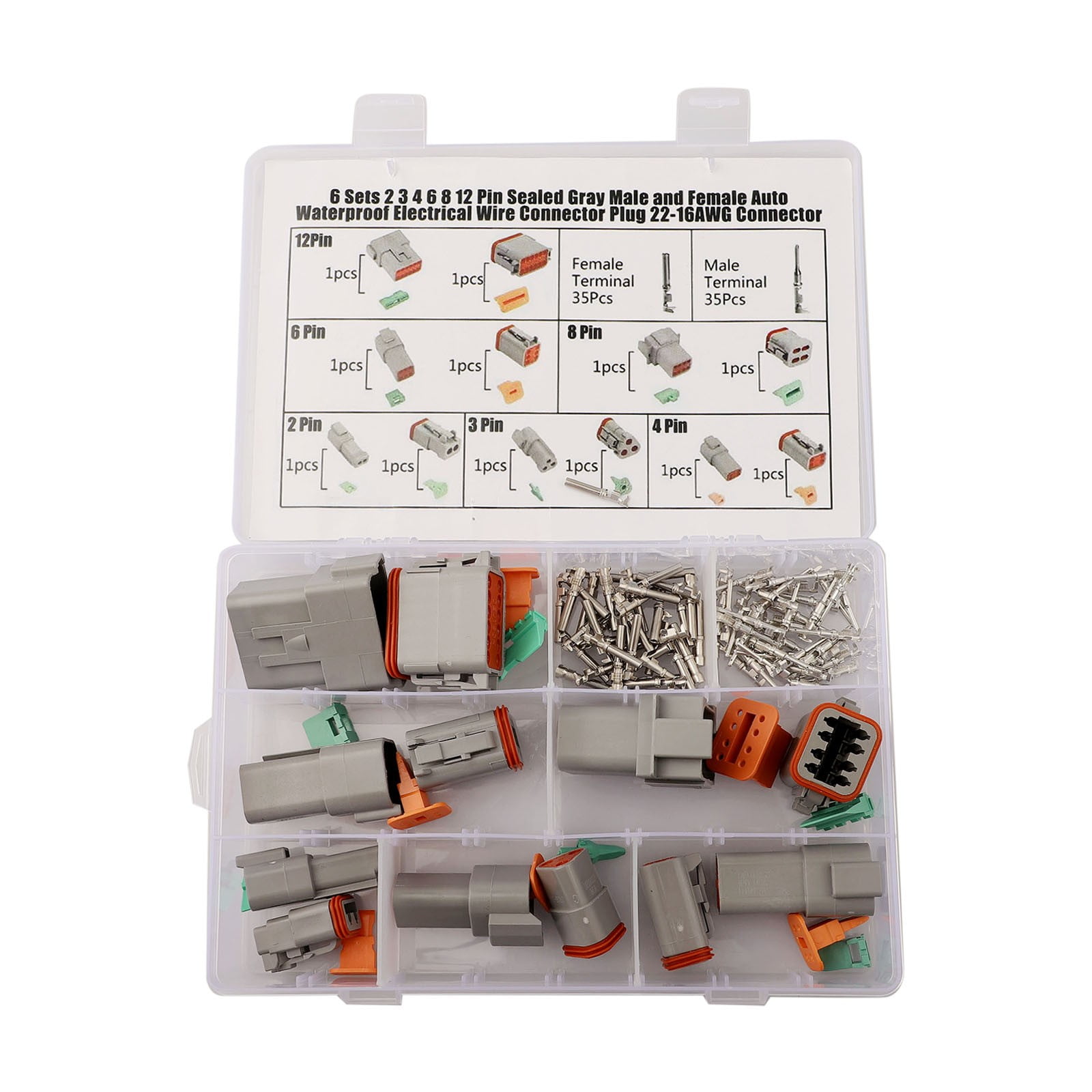 Huajunming 82Pcs Waterproof Dt Connector Kit Sealed Electrical ...