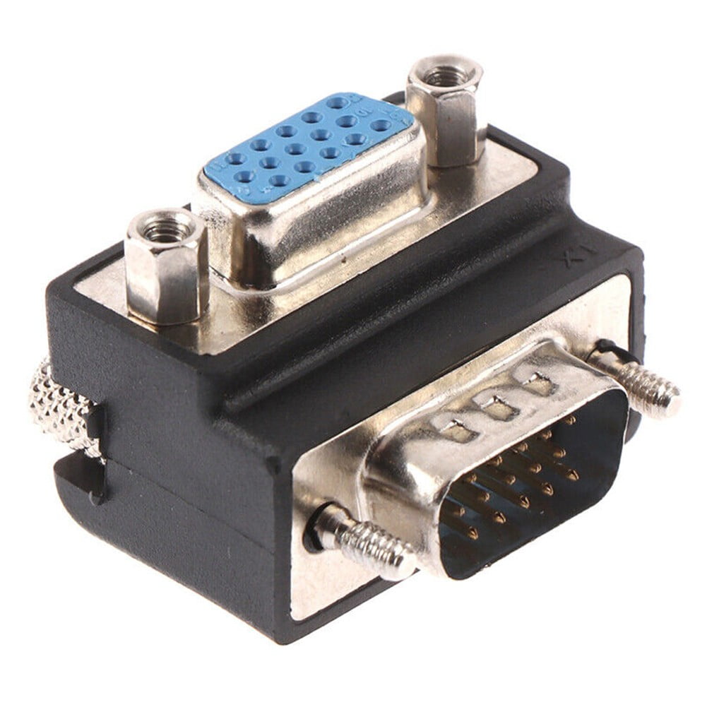 Huajunming 90 Degree Right Angled Vga Male To Female Extension Extender ...
