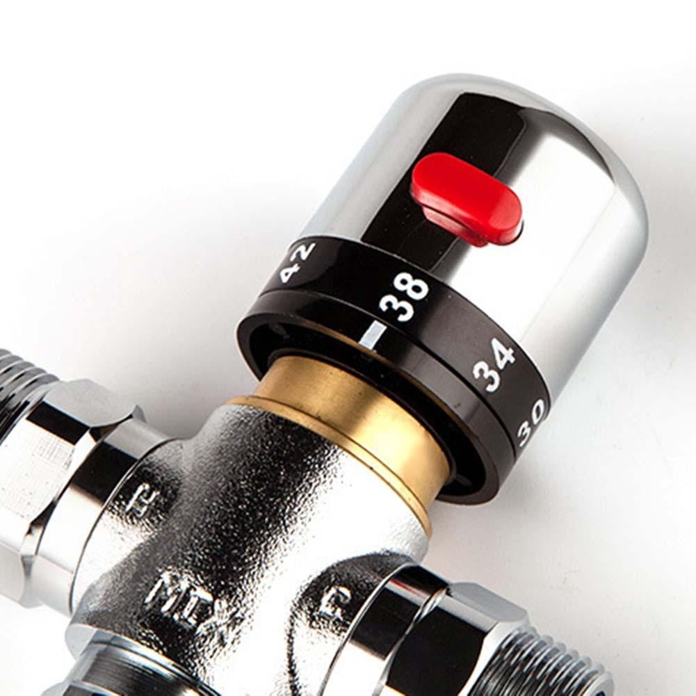 Huajunming Adjustable Brass Chrome Thermostatic Mixing Valve For Safe ...