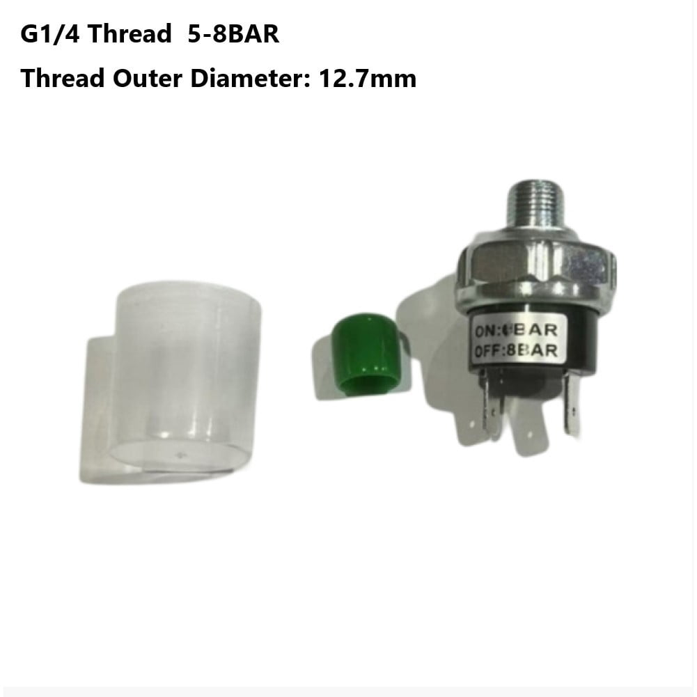 Huajunming Air Pressure Switch G1/4 G1/8 Threaded Air Compressor Pressure Control Switch-G1/4 5 ...