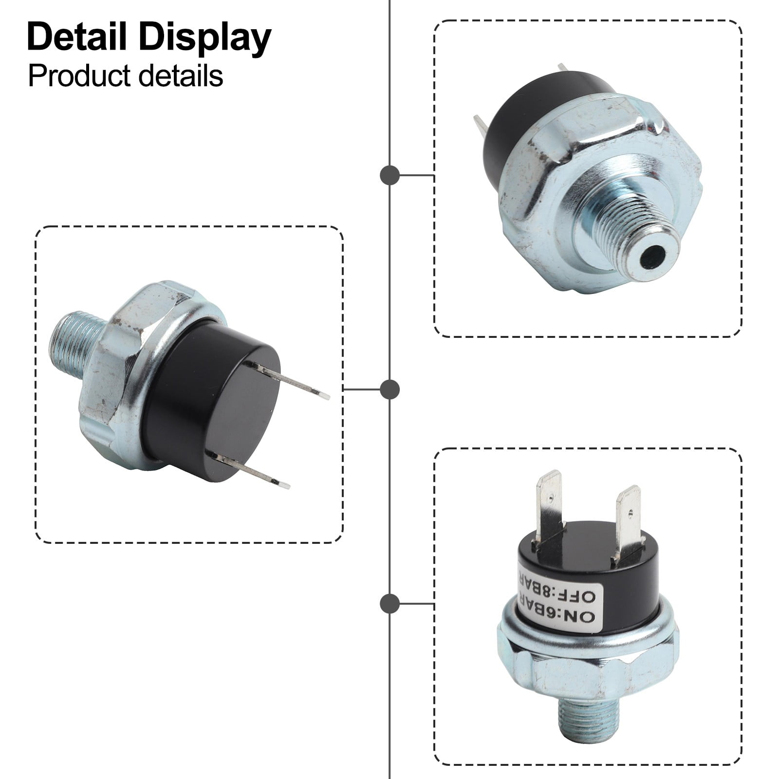 Huajunming Air Pressure Switch G1/4 G1/8 Threaded Air Compressor ...