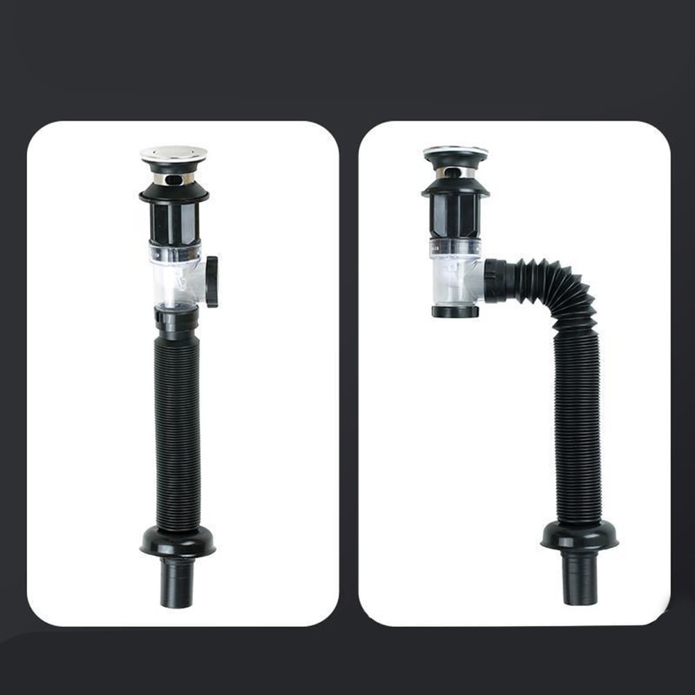 Huajunming Bathroom Sink Drain Pipe: Straight Or Side Discharge Smell ...