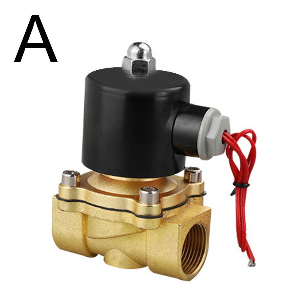 Huajunming Brass Electric Solenoid Valve, For Dn20 Normally Closed For Water Oil-A - Walmart.com