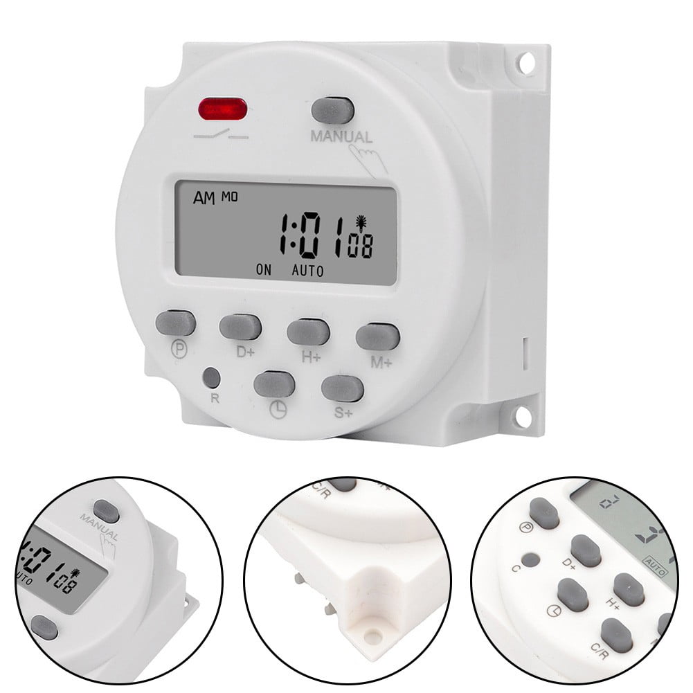 Huajunming Digital Display Power Timer Weekly Programmable Time Relay ...