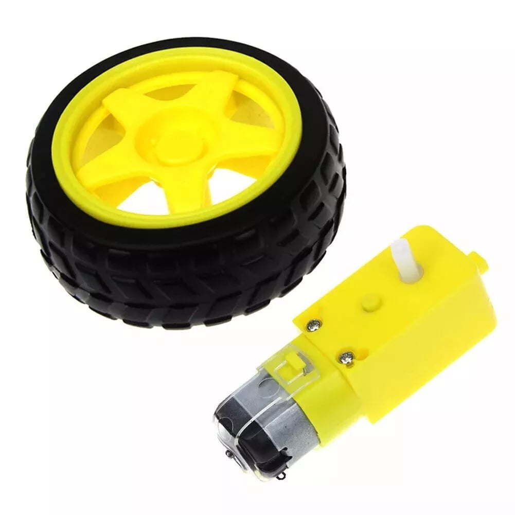 Huajunming Diy Car Projects Plastic Tire Tyre Wheel With Motor Set For ...