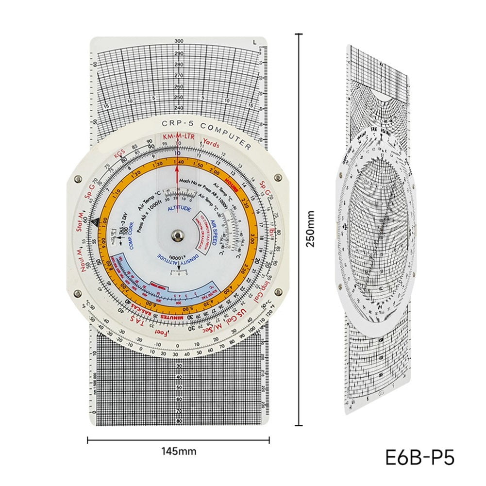 Huajunming E6B Flight Computer Aviation Plotter Circular Slide Rule For ...